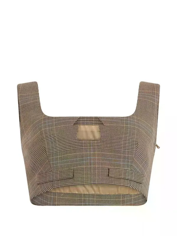 Moschino Houndstooth-pattern Crop Top