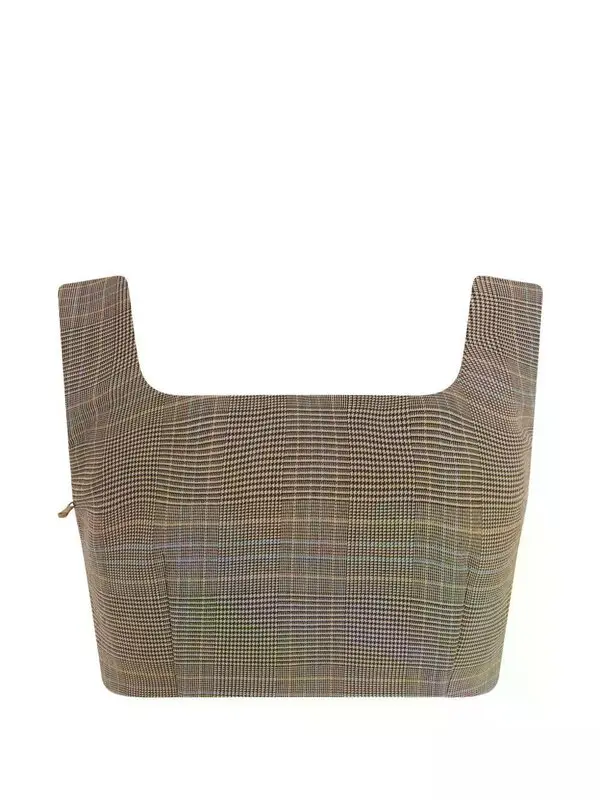 Moschino Houndstooth-pattern Crop Top