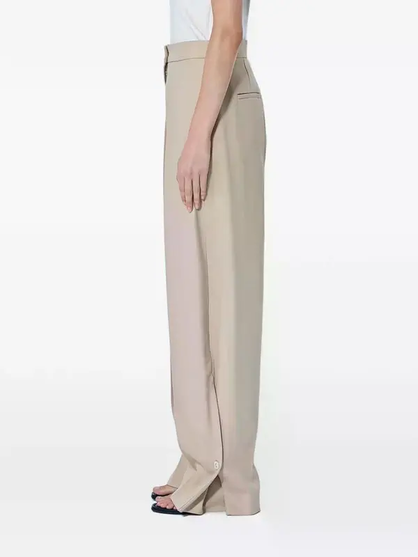 Sportmax Pleated Button-detail Trousers