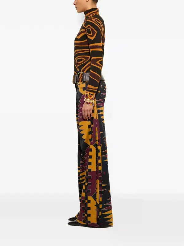 Emilio Pucci Labirinto Print High-neck Wool Sweater