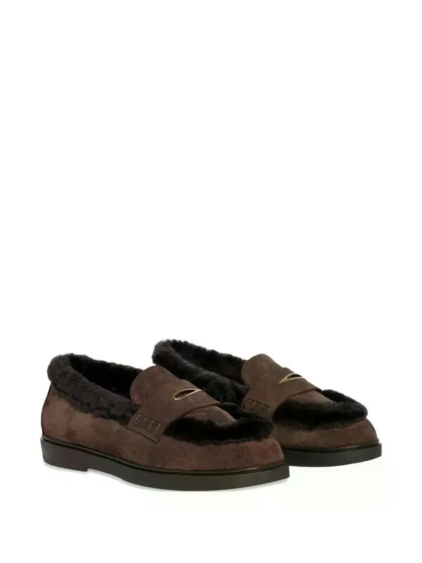 Roberto Festa Fur Trim Danesa Loafers