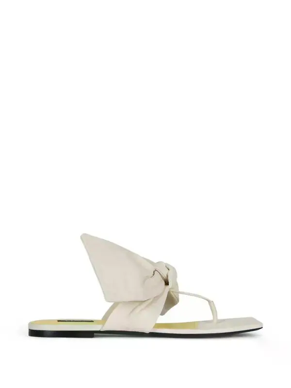 Givenchy Boudoir Thongs In Nappa Leather With Bow