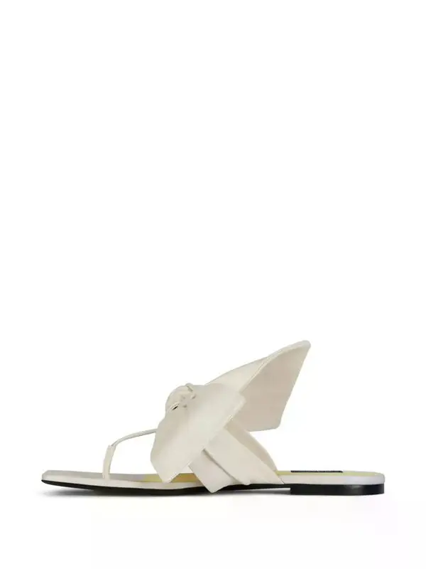 Givenchy Boudoir Thongs In Nappa Leather With Bow
