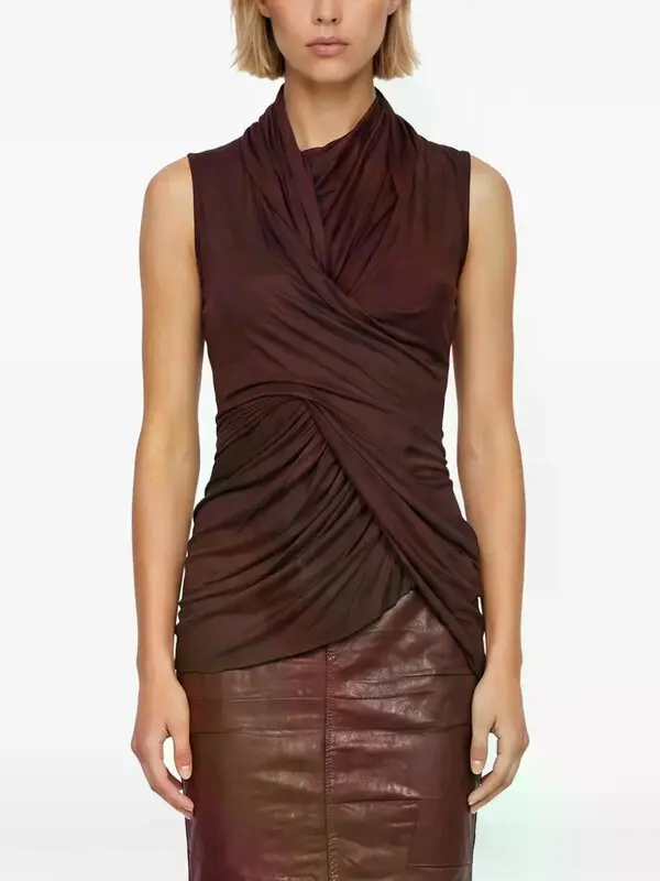 Rick Owens Magnetic Draped Sleeveless Top