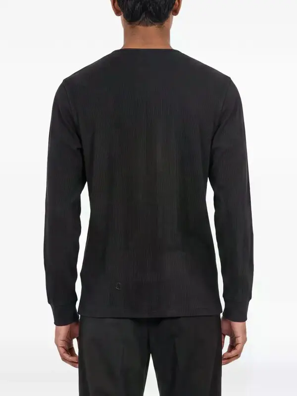 Simkhai Hezekiah Ribbed Long-sleeve Polo Shirt