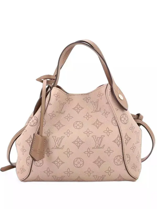 LOUIS VUITTON Hina Handbag Mahina Leather Pm Shoulder Bag - Grey