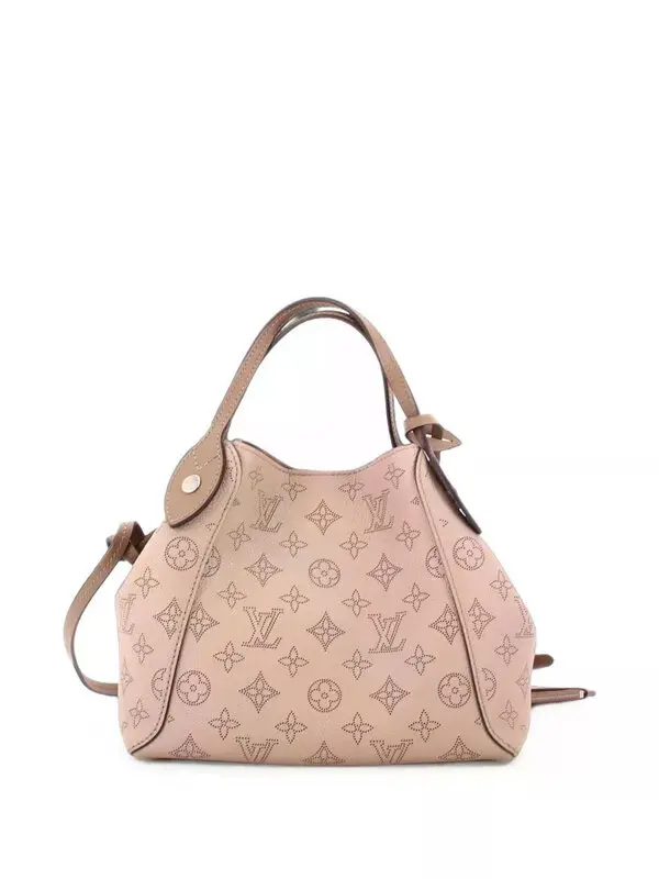 LOUIS VUITTON Hina Handbag Mahina Leather Pm Shoulder Bag - Grey
