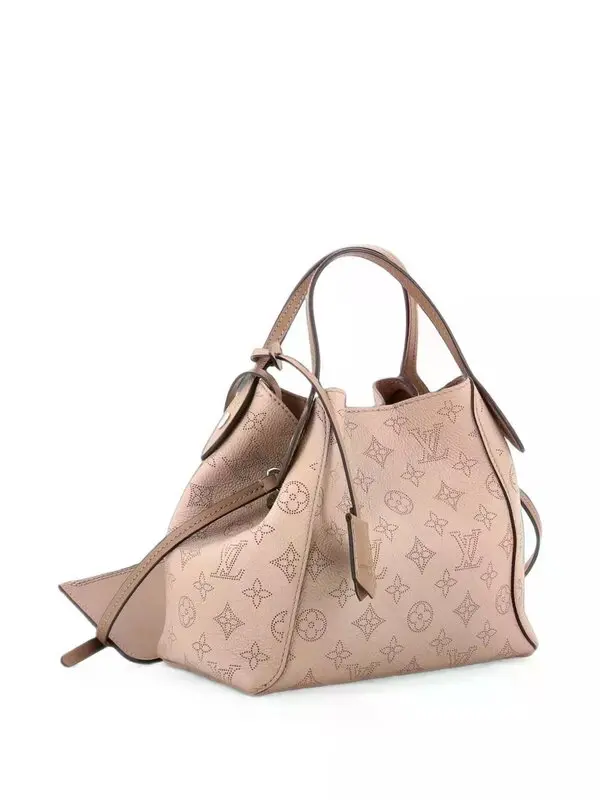 LOUIS VUITTON Hina Handbag Mahina Leather Pm Shoulder Bag - Grey