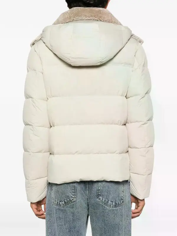 MOORER Alarick Shearling-collar Quilted Jacket