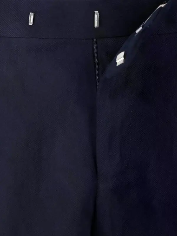 PT TORINO Pleated Turn-up Chinos - Blue