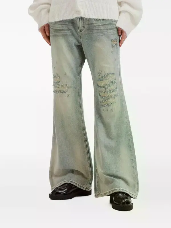TOUT A COUP Distressed Flared Jeans