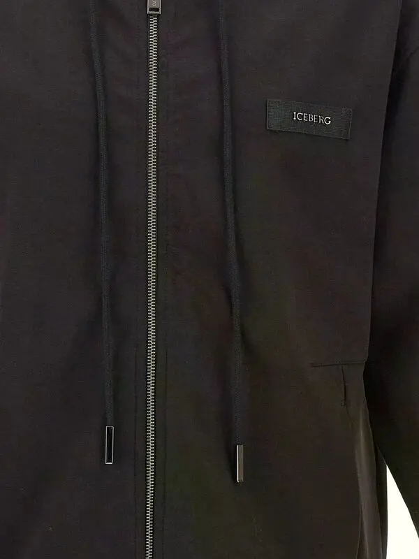 Iceberg Logo-patch Zip-up Hoodie