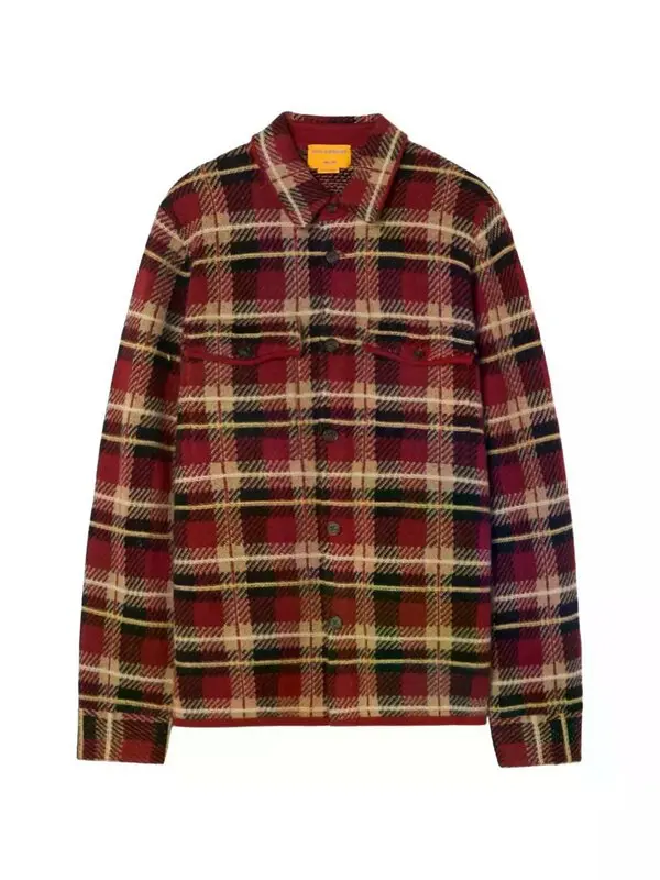 Guest In Residence Plaid-check Cashmere Jacket - Red