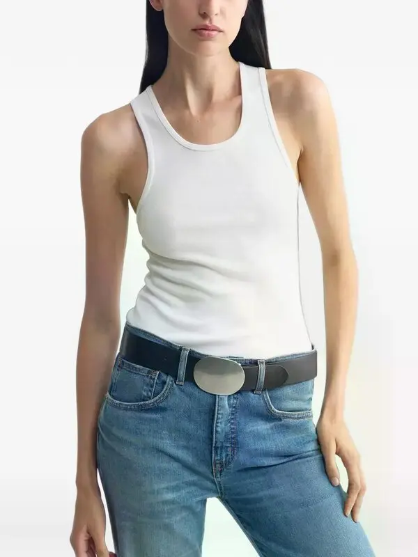 NILI LOTAN Wayne Leather Belt