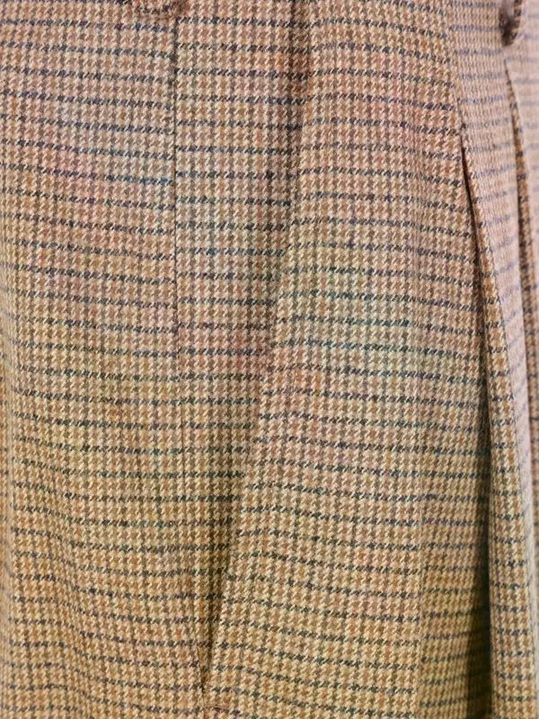 HED MAYNER Micro-check Pleated Trousers