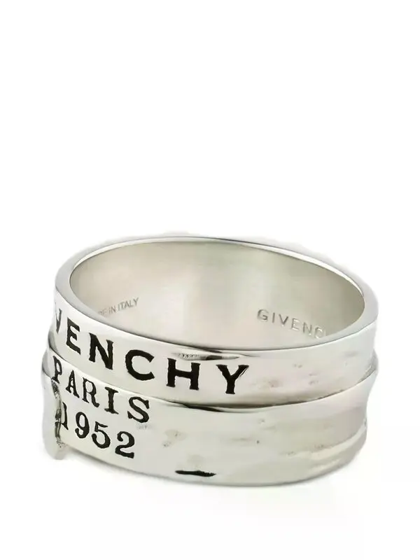 Givenchy Tape Ring In Metal And Enamel