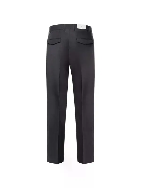 MICHAEL COAL Pressed-crease Flap-pocket Trousers