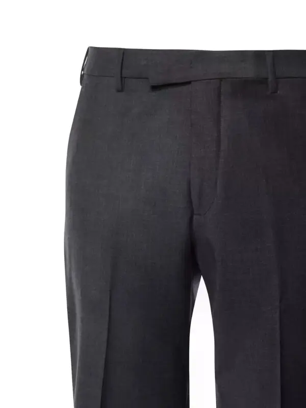 MICHAEL COAL Pressed-crease Flap-pocket Trousers