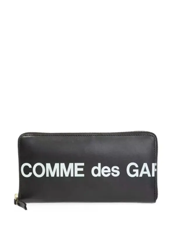 Comme Des Garçons Logo-print Leather Wallet - Black