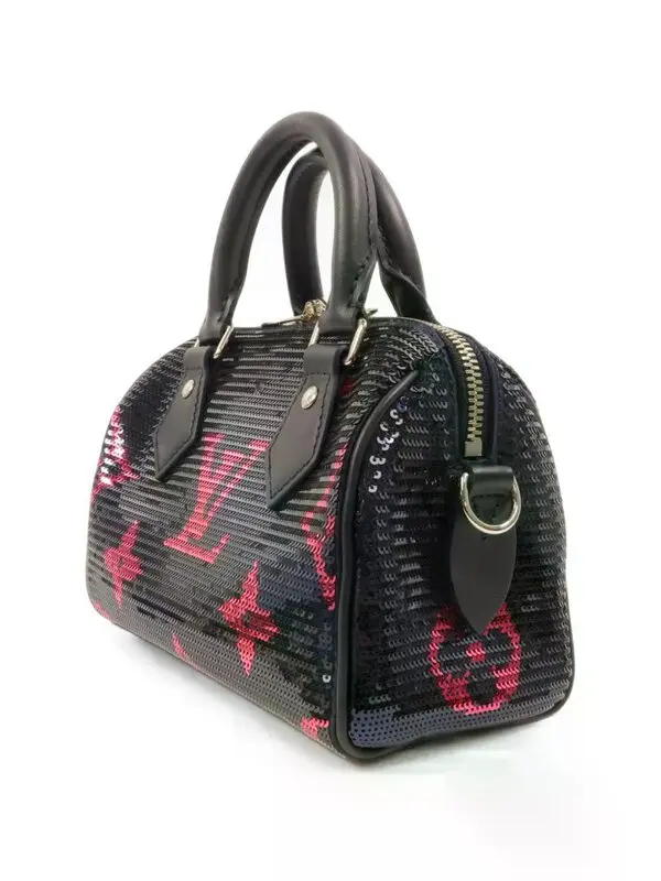 LOUIS VUITTON Mini 18 Speedy Bandoulière Sequin Tote Bag