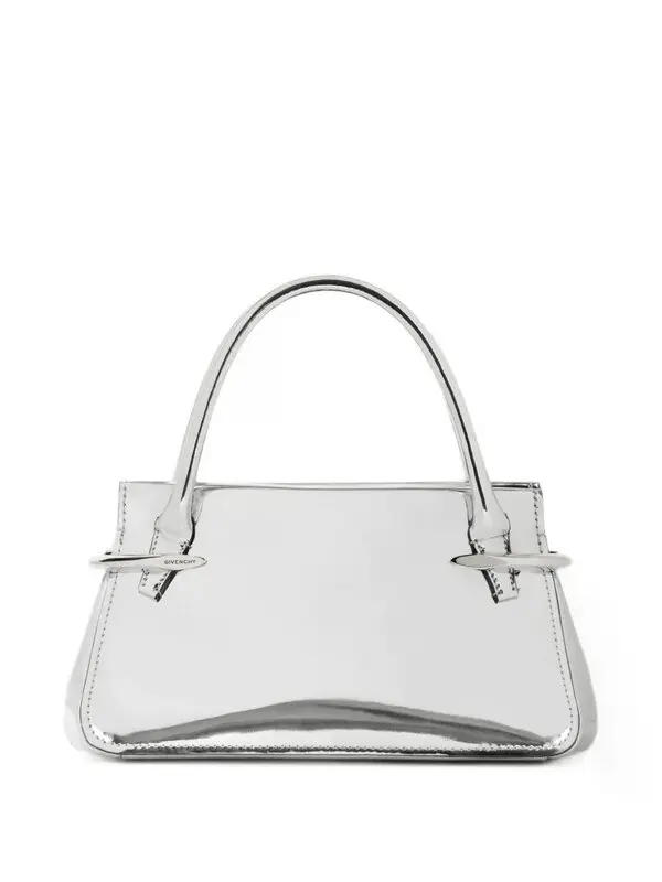Givenchy Mini Pinch Bag In Mirror Effect Leather - Silver