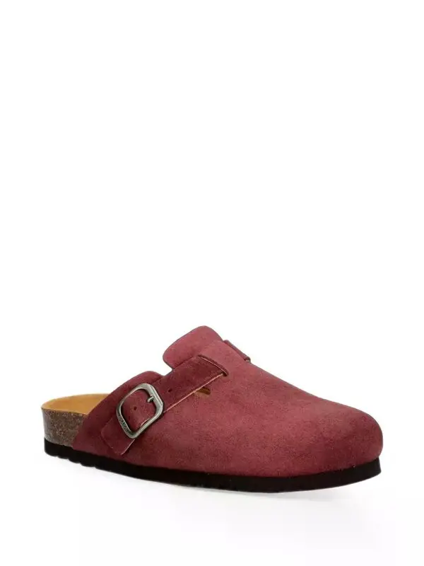 DR. SCHOLL'S SHOES Fae Buckle-fastening Suede Mules - Red