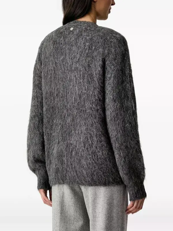 SILVIAN HEACH Crystal-embellished Brushed-knit Cardigan