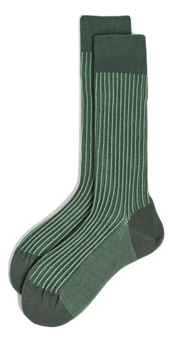 Paul Smith Lenny Stripe Socks - Green