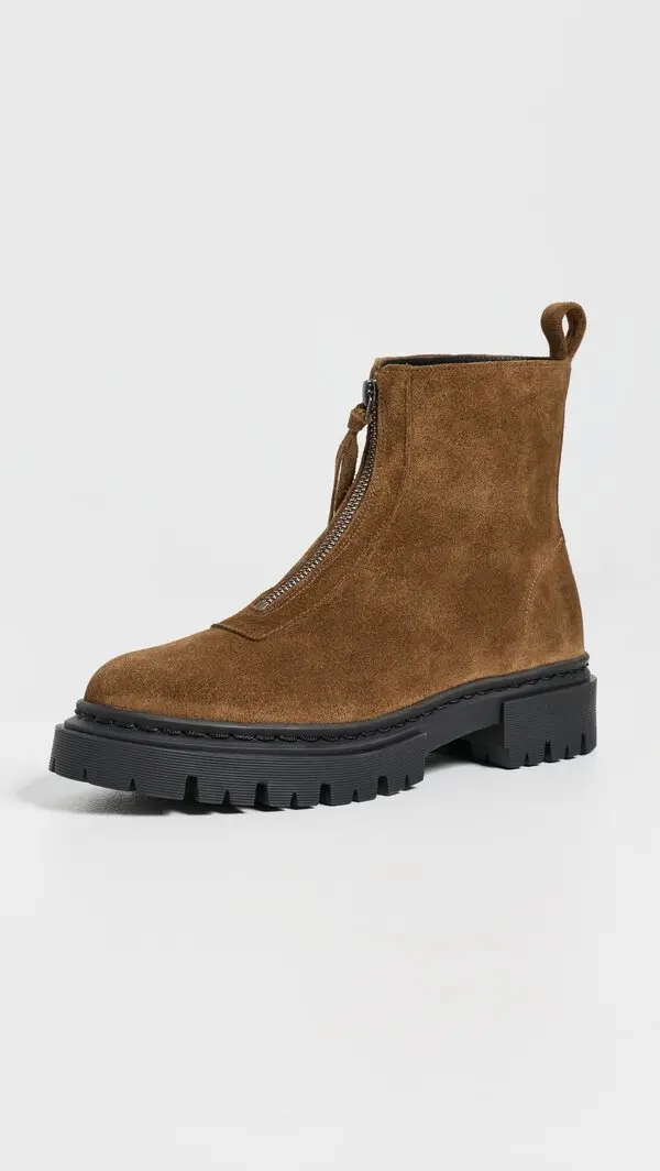 Staud Miles Suede Zip Ankle Boots