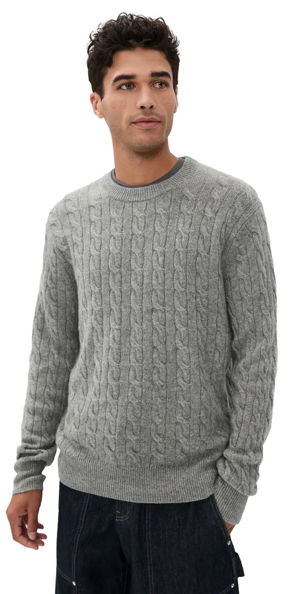 ALEX MILL Jordan Cable Cashmere Sweater