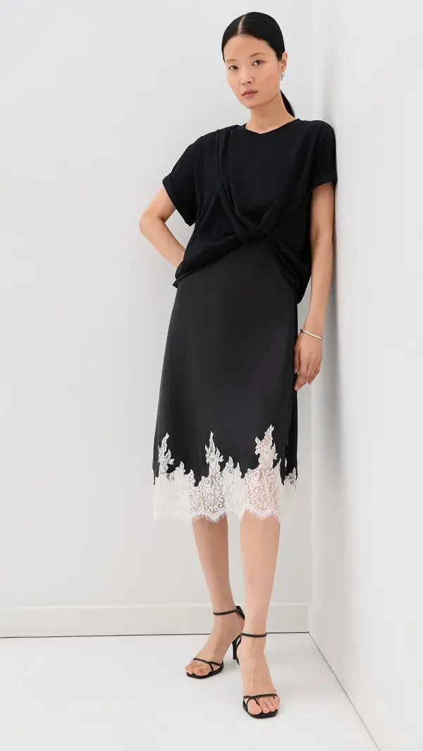 3.1 Phillip Lim Draped T-shirt Slip Combo Dress