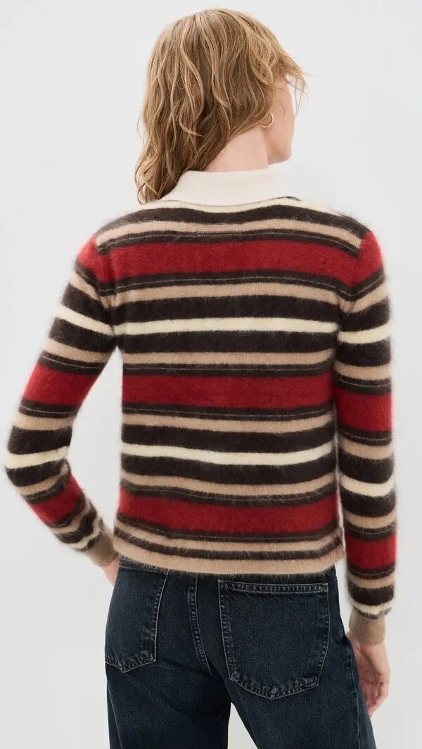 Guest In Residence Grizzly Cropped Cashmere Rugby Pullover