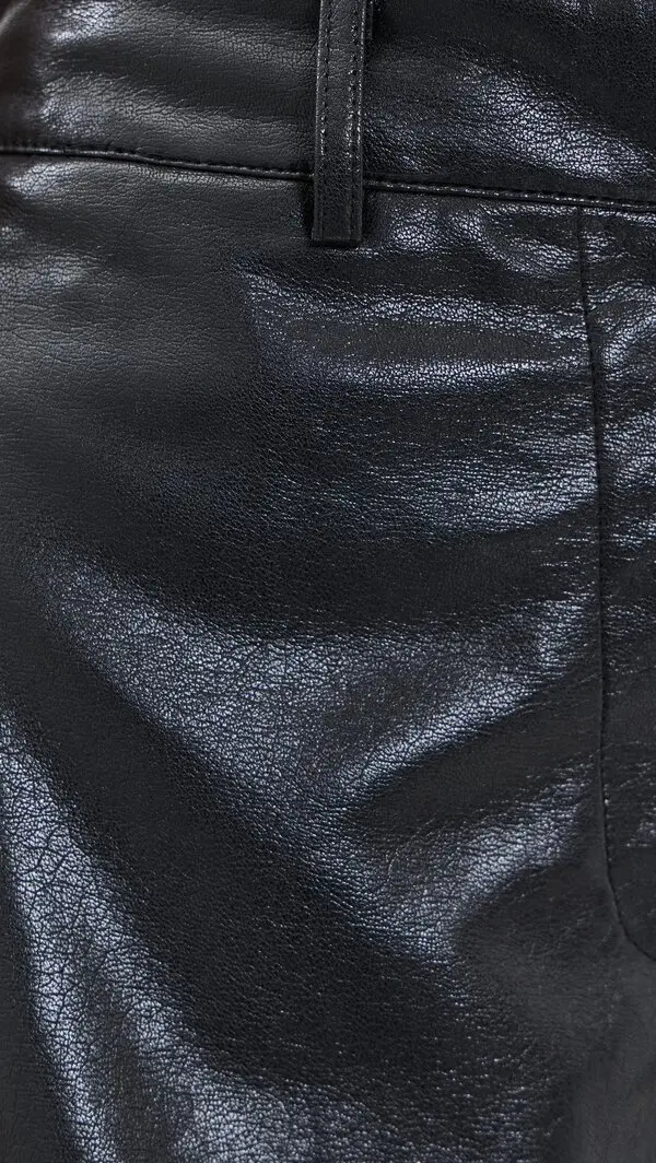 Line & Dot Noir Micro Faux Leather Shorts