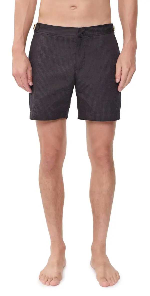 Orlebar Brown Bulldog Tonal Seersucker Swimshorts 6 - Espresso