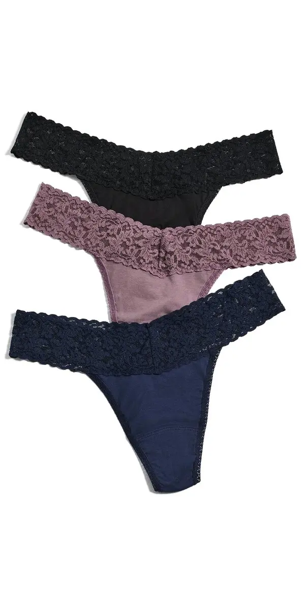 Hanky Panky Cotton Thong 3 Pack - Bnd