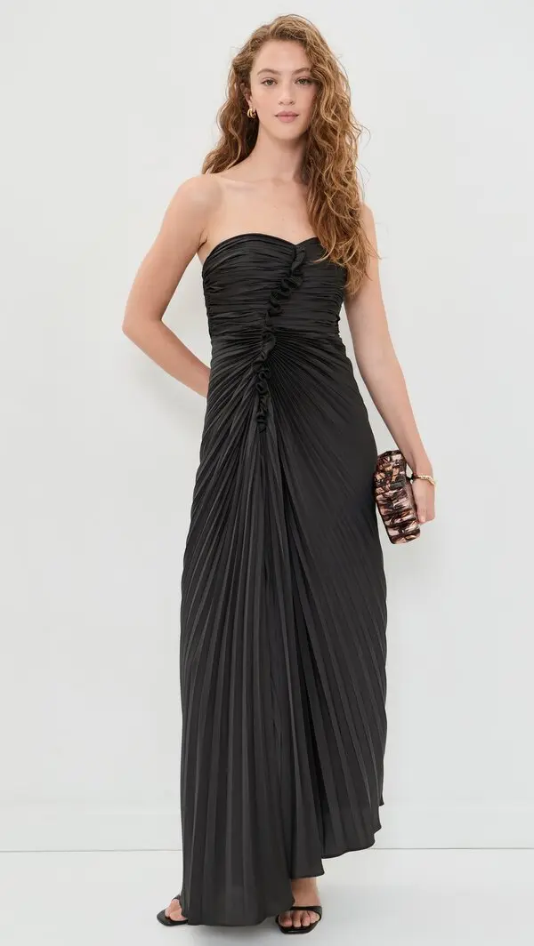 AMUR Alexandra Pleated Gown