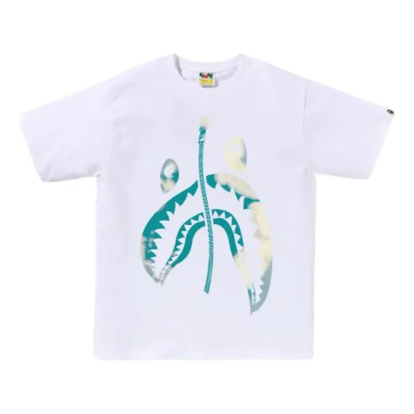 A BATHING APE Tie Dye Twist Bathing Ape T-shirt - White