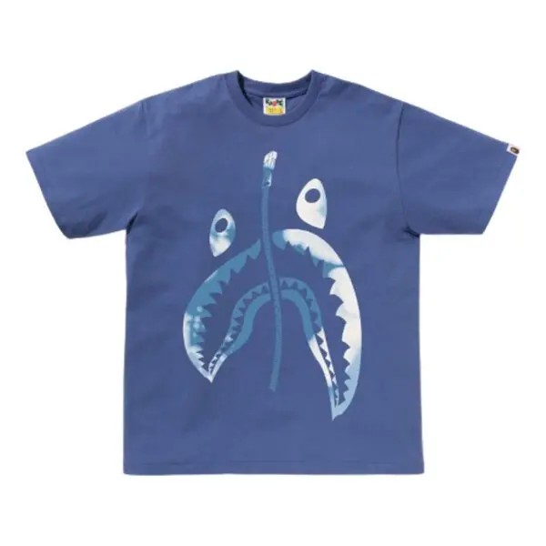 A BATHING APE Tie Dye Twist Bathing Ape T-shirt - Navy