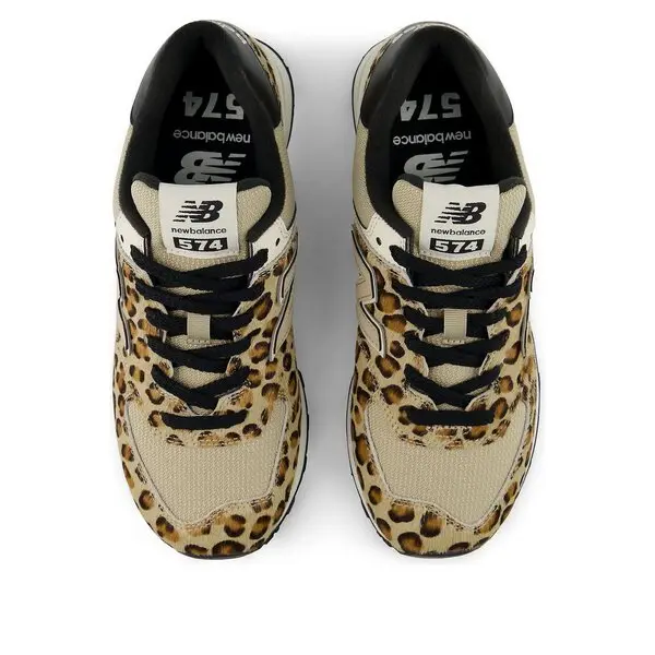 NEW BALANCE 574 'leopard Print Stoneware - Stoneware/black/linen