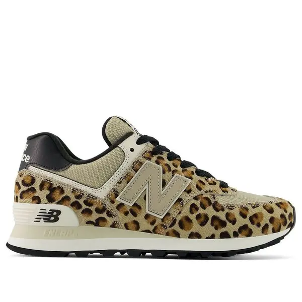 NEW BALANCE 574 'leopard Print Stoneware - Stoneware/black/linen