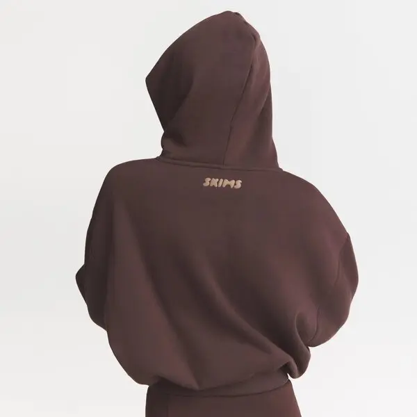 SKIMS Cropped Hoodie | Deep Neutral | | Cotton Fleece