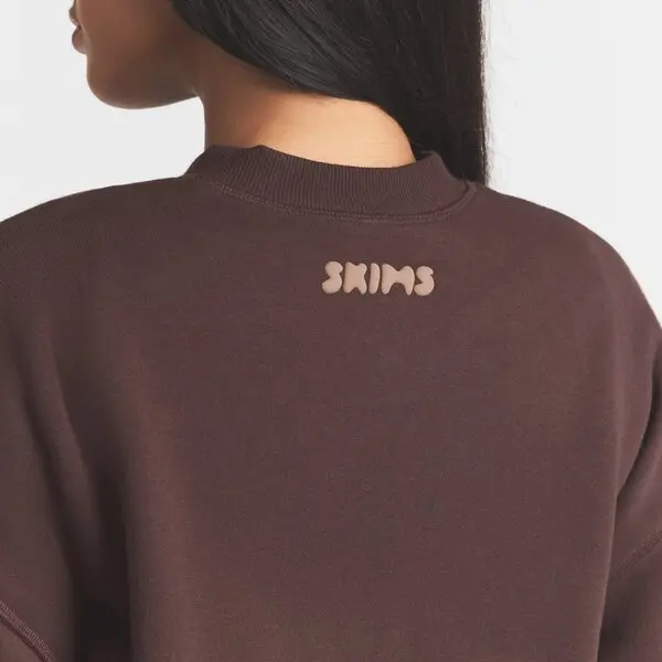 SKIMS Bomber Jacket | Deep Neutral | | Cotton Fleece - Espresso