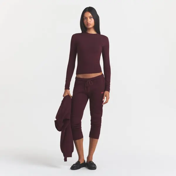 SKIMS Legging | Red | | Cotton Fleece