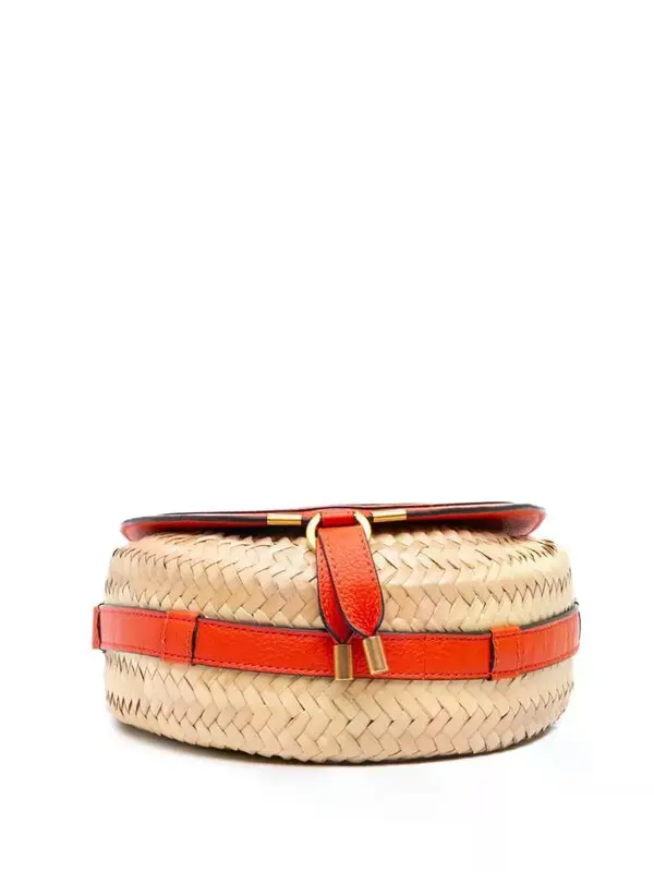 Chloé 2022 Small Raffia Marcie Saddle Crossbody Bag