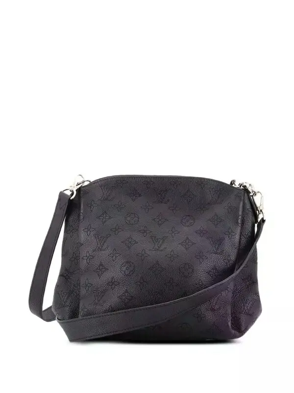 LOUIS VUITTON Babylone Handbag Mahina Leather Bb Hobo Bag - Black