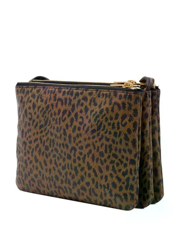 Celine 2019 Small Leopard Printed Goatskin Crossbody Bag - Brown