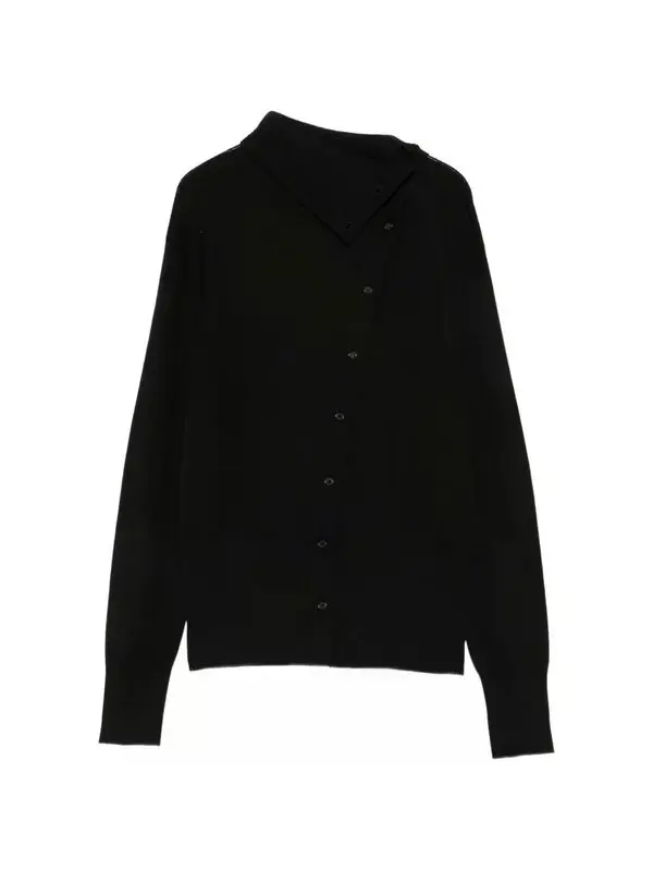JUUN.J Asymmetric Button-fastening Cardigan
