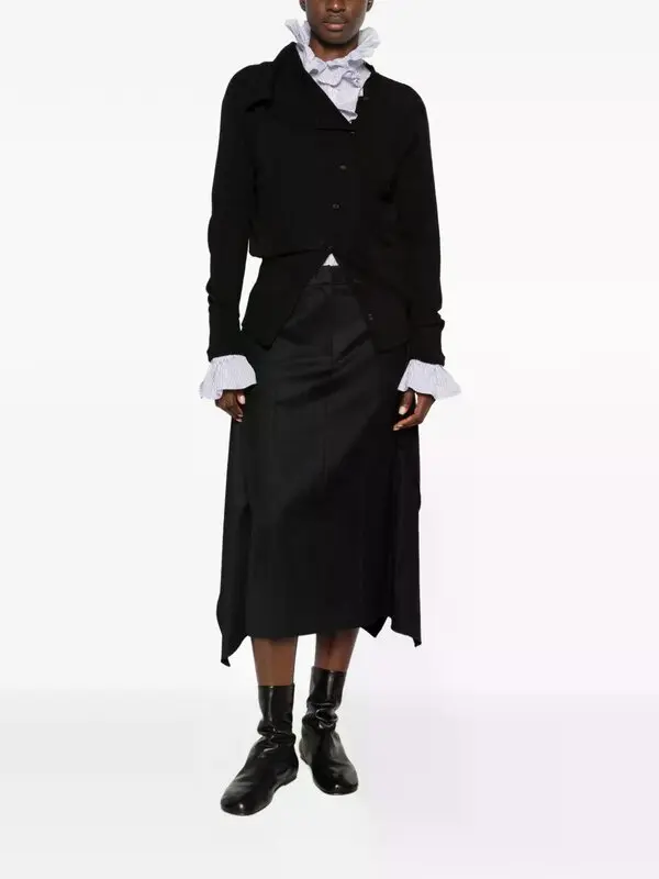 JUUN.J Asymmetric Button-fastening Cardigan