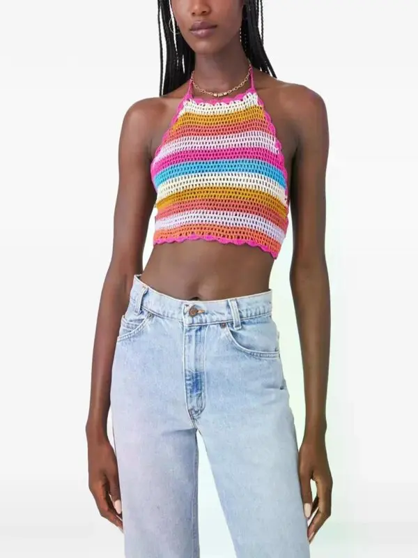 Xirena Gema Crochet-knit Halter Top