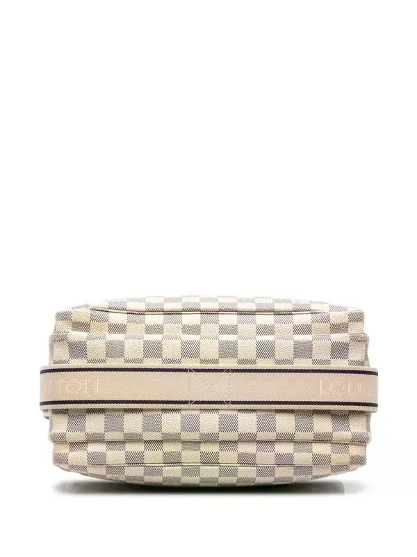 LOUIS VUITTON 2006 Damier Azur Naviglio Crossbody Bag - White